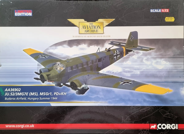 Corgi AA36902 1:72 AA36902 Junkers Ju 52 Diecast Model Luftwaffe MSGR1 ...